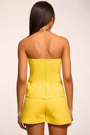 Ramy Brook Eva Cotton Tailored Strapless Top