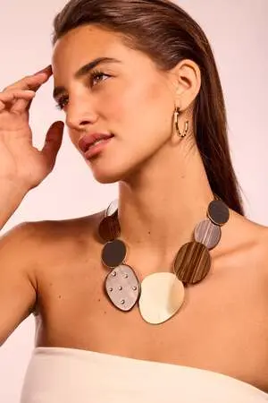 Ramy Brook Polina Textured Statement Necklace