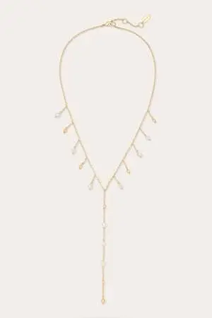 Ramy Brook Irisa Pearl Lariat Necklace - Gold