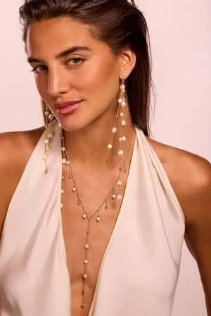 Ramy Brook Irisa Pearl Lariat Necklace