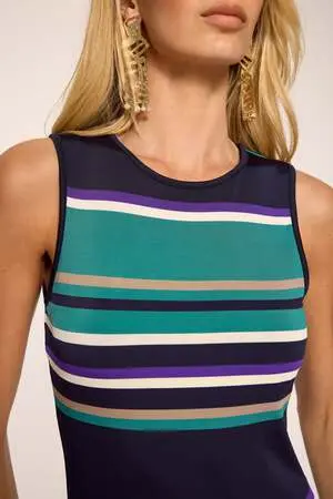 Ramy Brook Flora Striped Knit Mini Dress