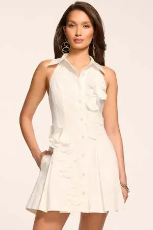 Ramy Brook Donna Cotton Embellished Mini Dress - Ivory