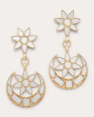 Ramy Brook Starlett Mirrored Earrings - Gold