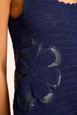 Ramy Brook Cara Crochet Knit Mini Dress
