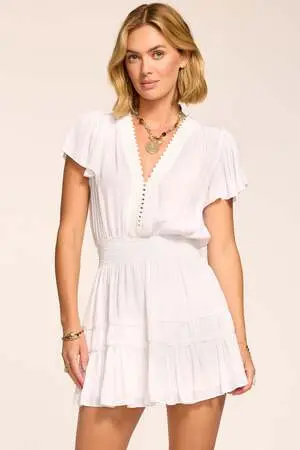 Ramy Brook Irene Embellished Mini Dress - Ivory