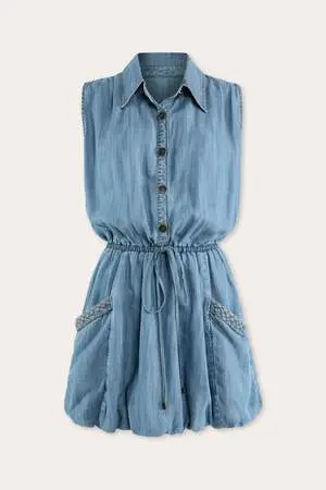 Ramy Brook Mireya Chambray Mini Dress