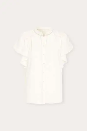 Ramy Brook Aurora Flutter Sleeve Top