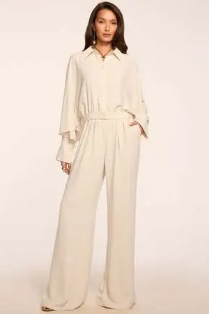 Ramy Brook Yasmine Wide Leg Pleated Pant