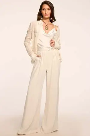 Ramy Brook Yasmine Wide Leg Pleated Pant