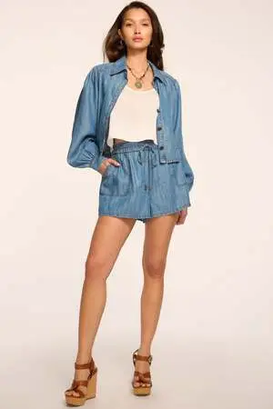 Ramy Brook Annalise Chambray Mini Short