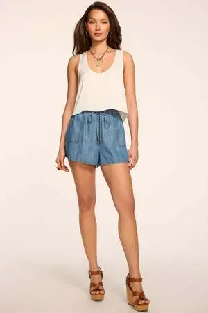 Ramy Brook Annalise Chambray Mini Short