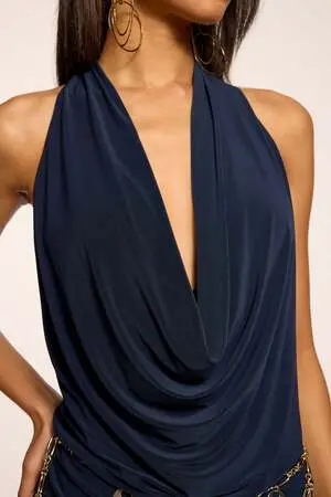 Ramy Brook Nora Jersey Cowl Neck Mini Dress