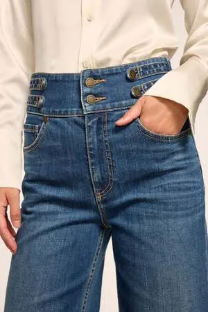 Ramy Brook Liv Cropped Wide Leg Jean
