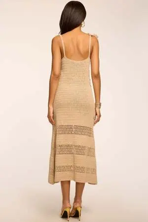 Ramy Brook Camille Crochet Knit Midi Dress