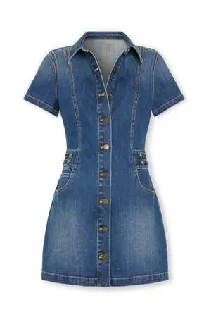 Ramy Brook Liv Button Down Denim Mini Dress