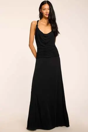 Ramy Brook Mariah Embellished Jersey Maxi Gown - Black