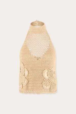 Ramy Brook Celeste Crochet Cropped Tank Top
