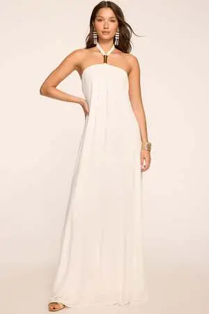 Ramy Brook Meredith Embellished High Neck Gown