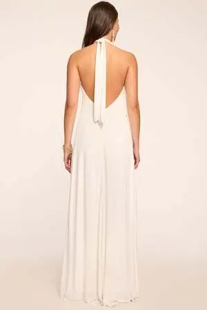 Ramy Brook Meredith Embellished High Neck Gown