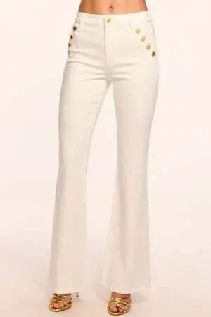 Ramy Brook Helena High-rise Flare Jeans - White