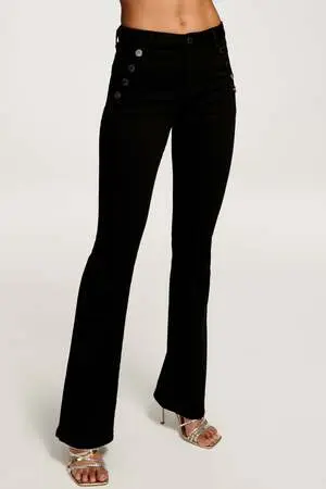 Ramy Brook Helena High-rise Flare Jean - Black