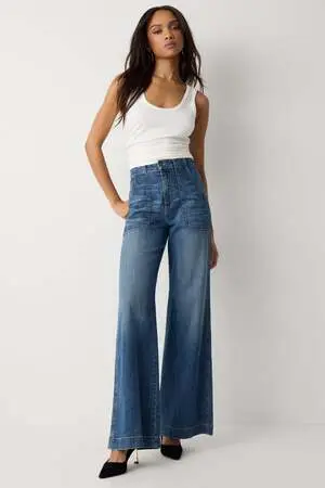 Ramy Brook Theodora High-rise Wide Leg Jean - Medium Wash
