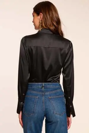 Ramy Brook Victoria Silk Button Down Blouse