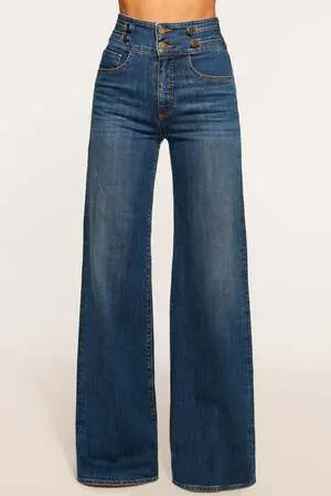 Ramy Brook Liv High-rise Wide Leg Jean - Medium Wash