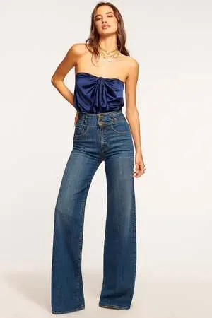 Ramy Brook Liv High-rise Wide Leg Jean - Medium Wash