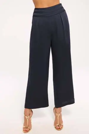 Ramy Brook Joss Cropped Wide Leg Pant - Navy