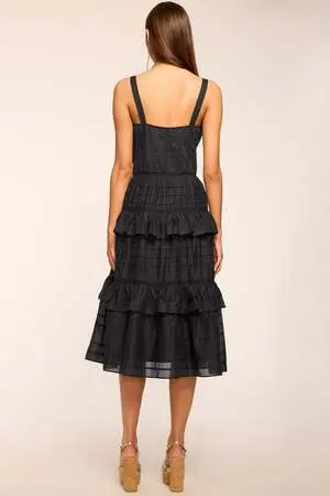 Ramy Brook Daria Embroidered Voile Midi Dress
