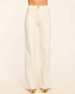 Ramy Brook Tina High-rise Wide Leg Jean - White