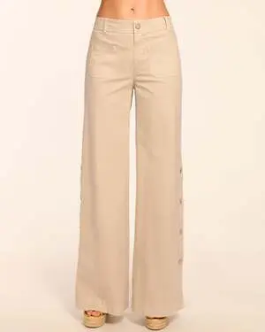 Ramy Brook Giselle Canvas Wide Leg Pant