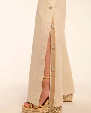 Ramy Brook Giselle Canvas Wide Leg Pant