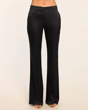Ramy Brook Vivienne Silk Flare Pant - Black