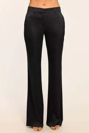 Ramy Brook Vivienne Silk Flare Pant - Black