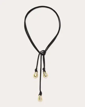 Ramy Brook Yara Suede Tie Necklace - Black