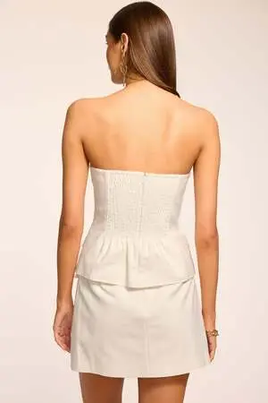 Ramy Brook Eva Cotton Tailored Strapless Top
