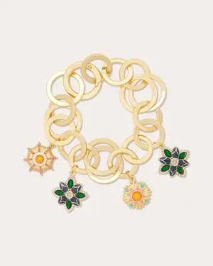 Ramy Brook Camila Flower Charm Bracelet - Gold Multi