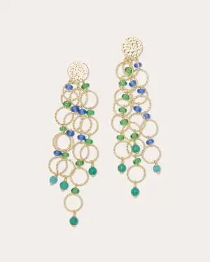 Ramy Brook Lila Beaded Chandelier Earrings - Turquoise