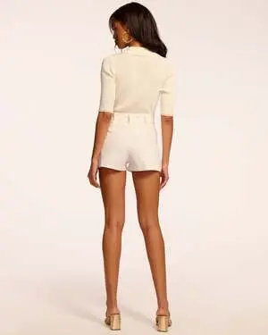 Ramy Brook Hilary High Waisted Denim Mini Short