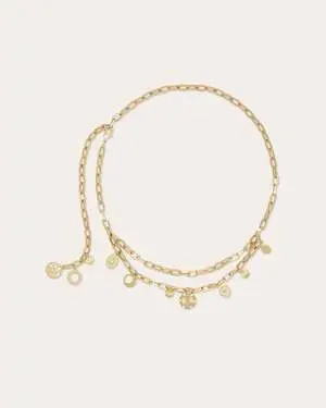 Ramy Brook Susana Pave Charm Chain Belt - Gold