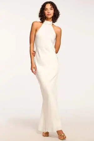 Ramy Brook Tatiana High Neck Gown - Ivory
