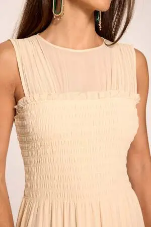 Ramy Brook Mila Smocked Midi Dress