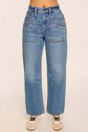 Ramy Brook Arlo Cropped Barrel Jean