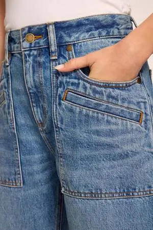 Ramy Brook Arlo Cropped Barrel Jean