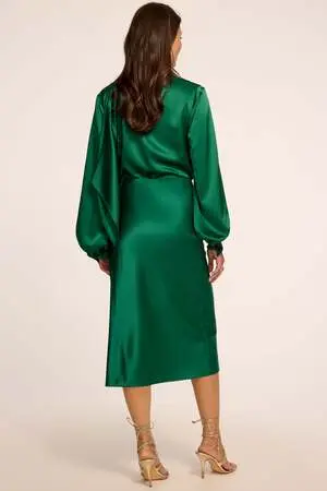 Ramy Brook Krisia Silk Slip Midi Skirt