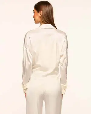 Ramy Brook Farrah Silk Tie-front Blouse