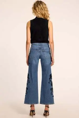 Ramy Brook Lea Beaded Cropped Jean