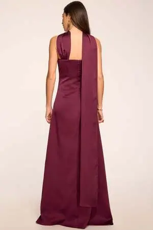 Ramy Brook Karma Scarf Strapless Gown